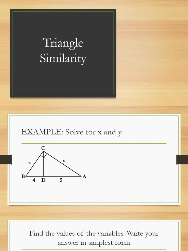 Triangle Similarity Problems | PDF | Art