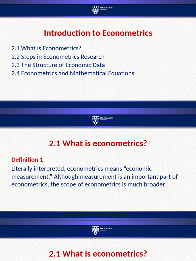 Lectures 3 4 - Introduction To Econometrics | PDF | Econometrics | Statistics