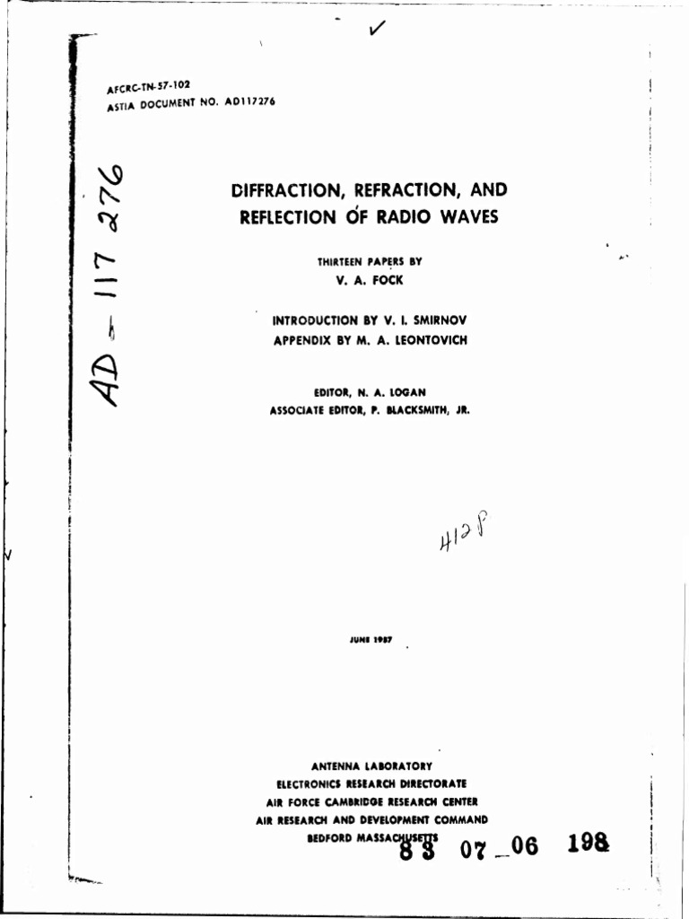 Diffraction Refraction and Reflection of Radio Waves | PDF | Waves ...
