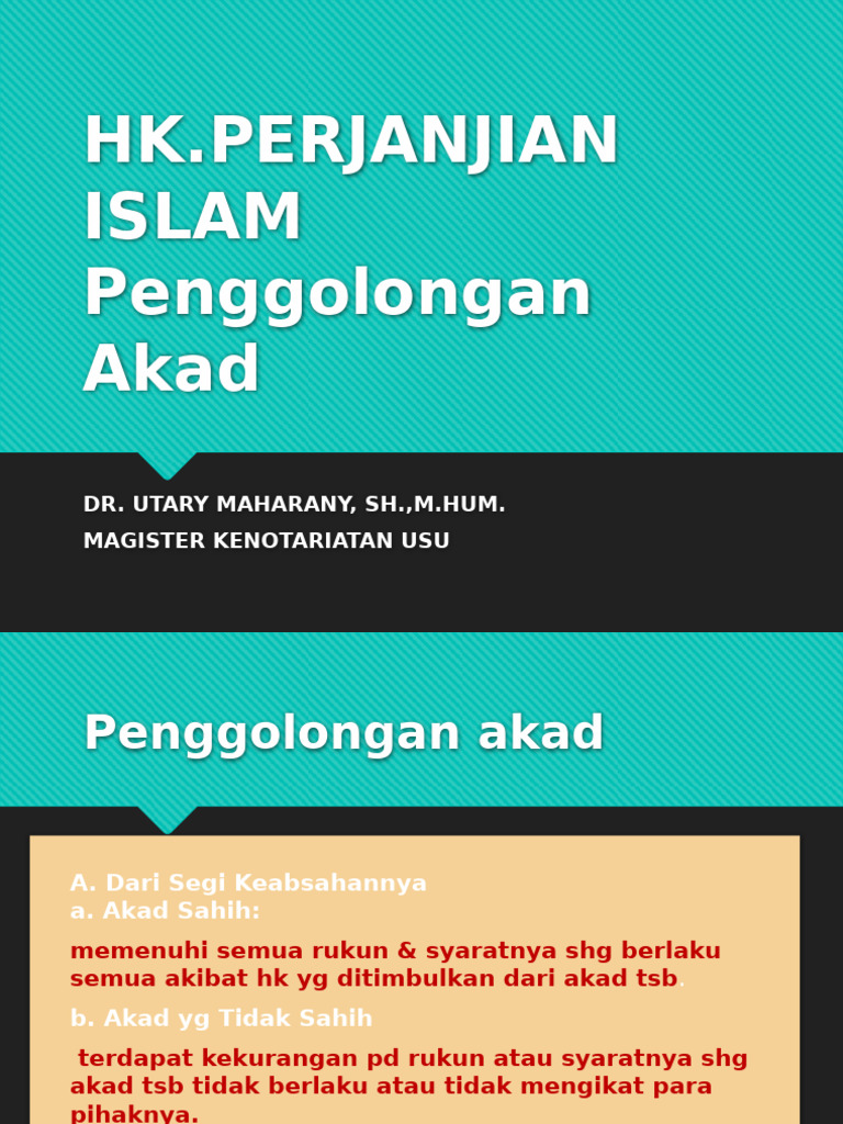 Jenis Akad Dalam Perjanjian Islam | PDF