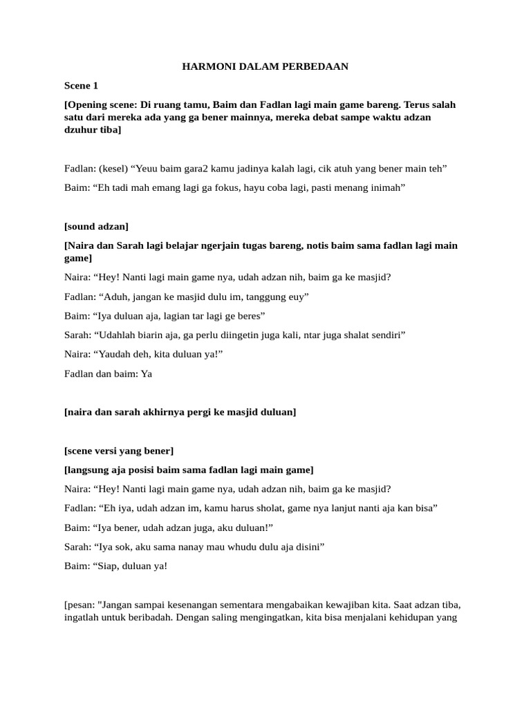 Harmoni Dalam Perbedaan | PDF