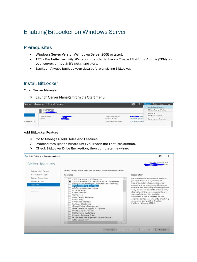 Enabling Bitlocker On Windows Server Pdf