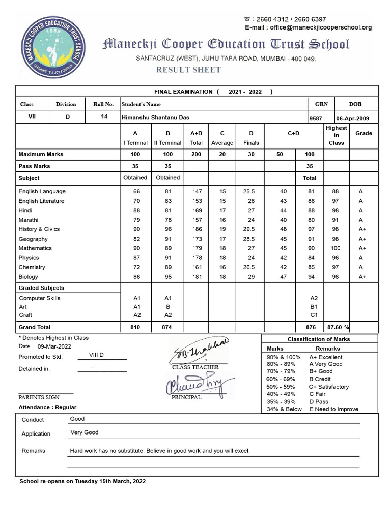 7th STD Final Report Himanshu Das | PDF