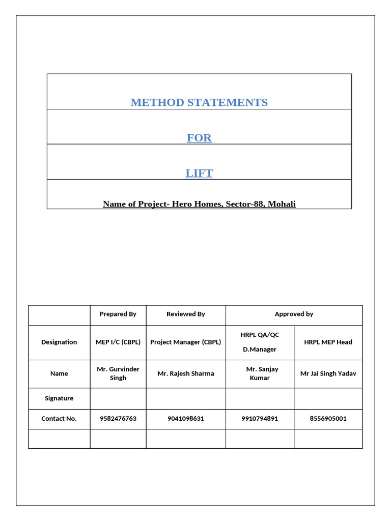 Method Statement For Earthing | PDF | Pipe (Fluid Conveyance ...
