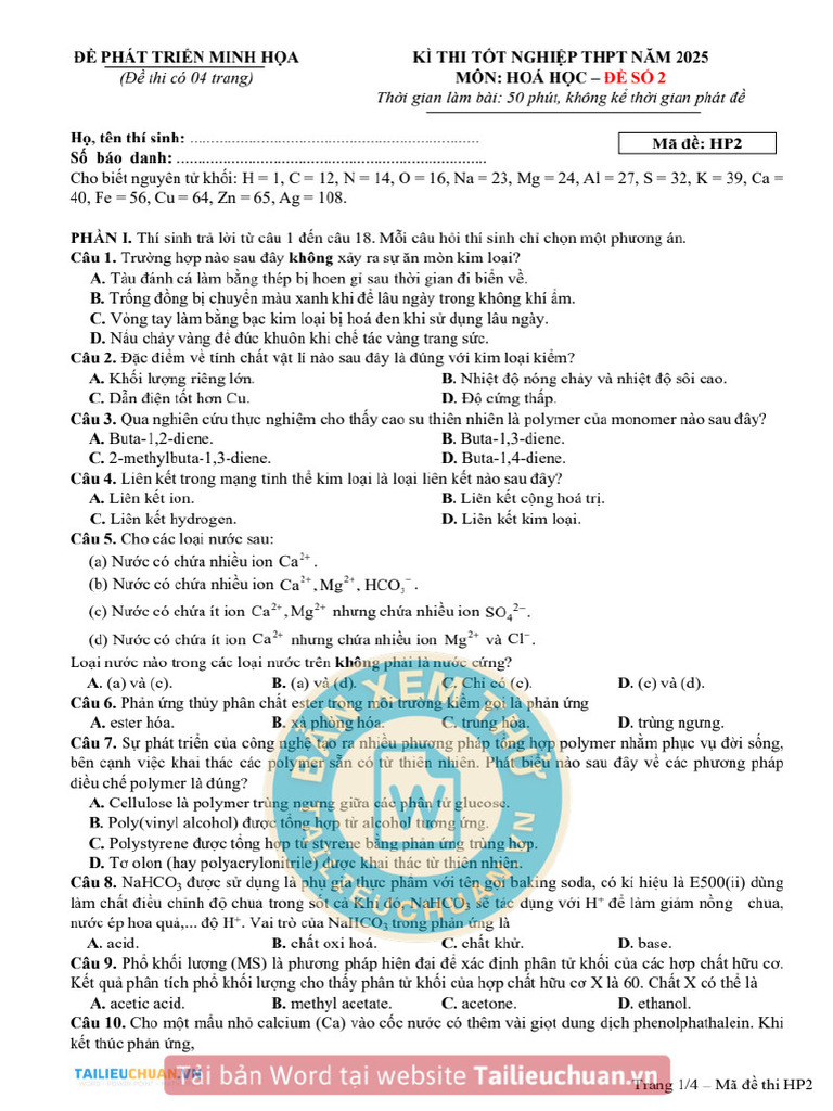 De Vip 2 Phat Trien de Minh Hoa BGD Nam 2025 Mon Hoa Hoc Hp1imagemarked - 1600 - PDF - Gdrive ...