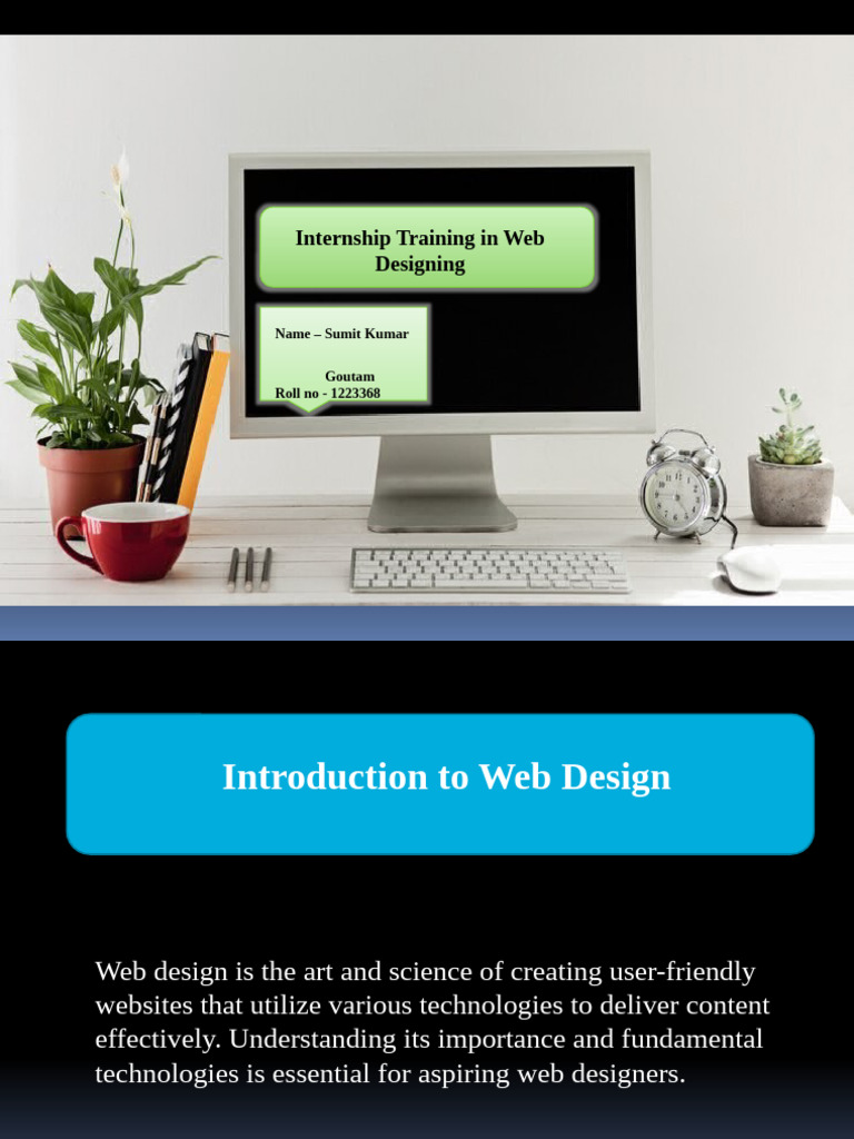 INTERNSHIP report | PDF | Web Design | World Wide Web