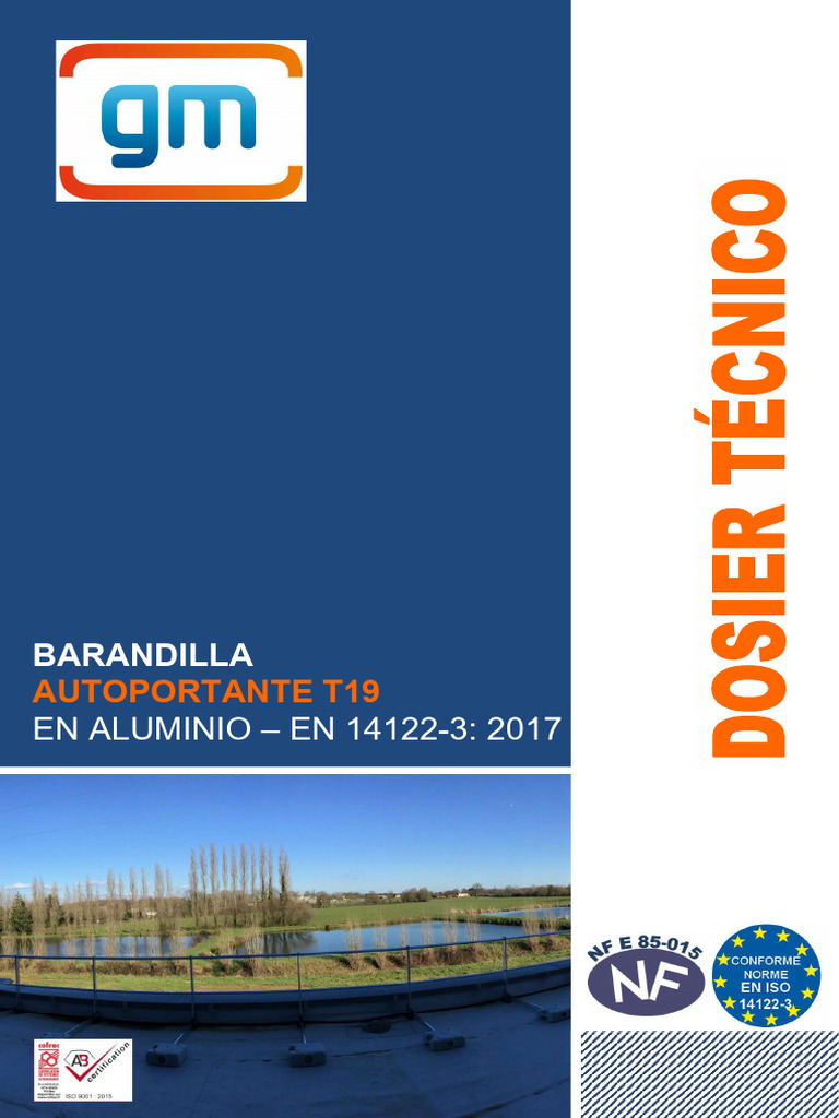 Barandilla Autopartante T19 en Aluminio | PDF | Tornillo | Extrusión