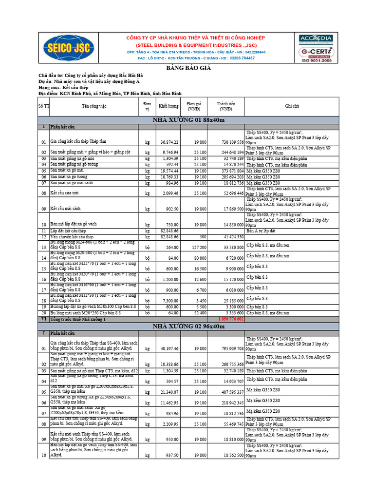 Kết cấu thép 20241028 - Seico | PDF