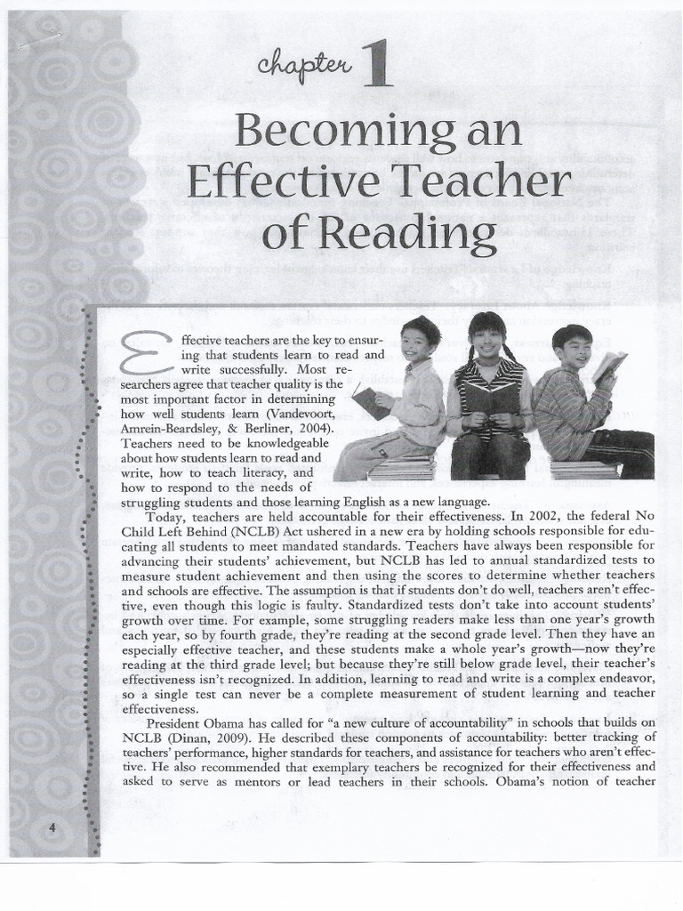 Ch1 Becoming An Effective Teacher of Reading | PDF