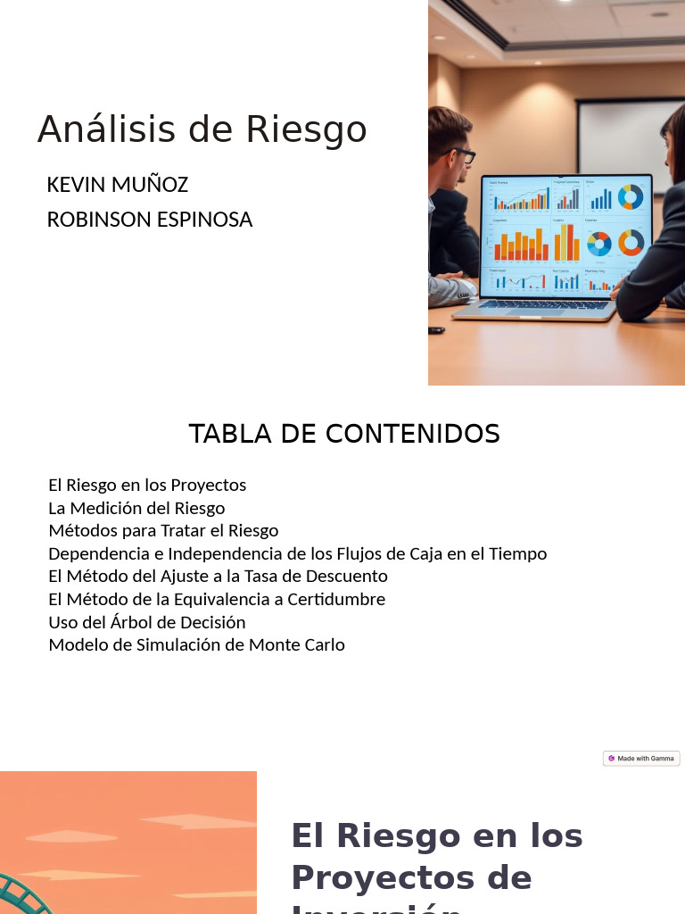 Analisis de Riesgo Kevin Muñoz, Robinson | PDF | Desviación Estándar | Riesgo