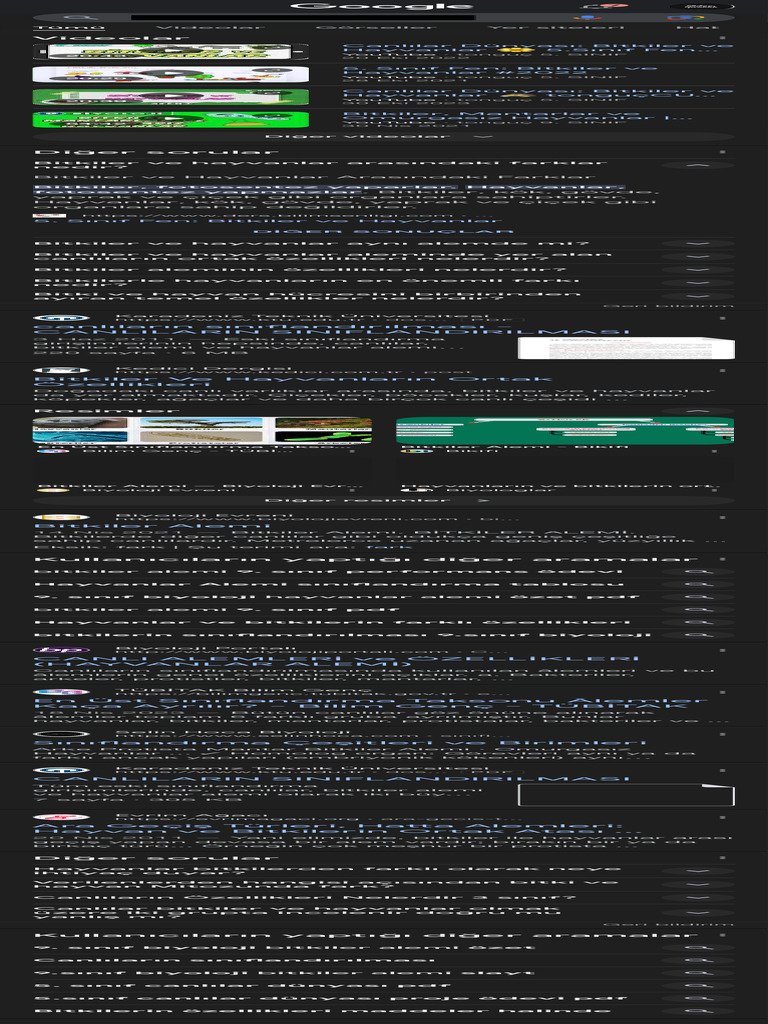 Bitkiler Alemi - Hayvanlar Alemi Fark - Google'Da Ara | PDF