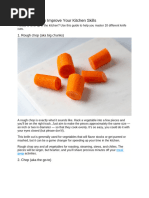 19 French Knife Cuts - Top Chef Chopping Terms Snippets of Paris | PDF ...