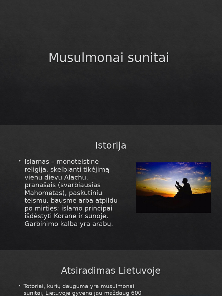 Musulmonai Sunitai | PDF