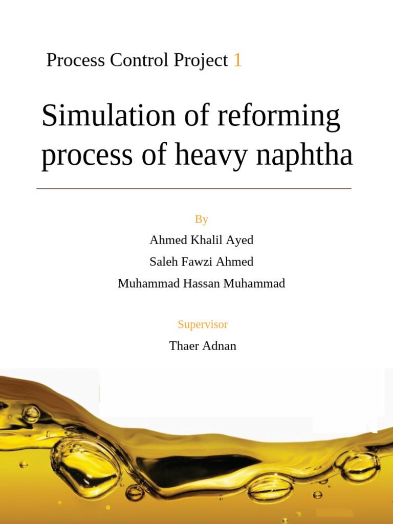 Naphtha Reforming Process Control Simulation | PDF | Control Theory ...