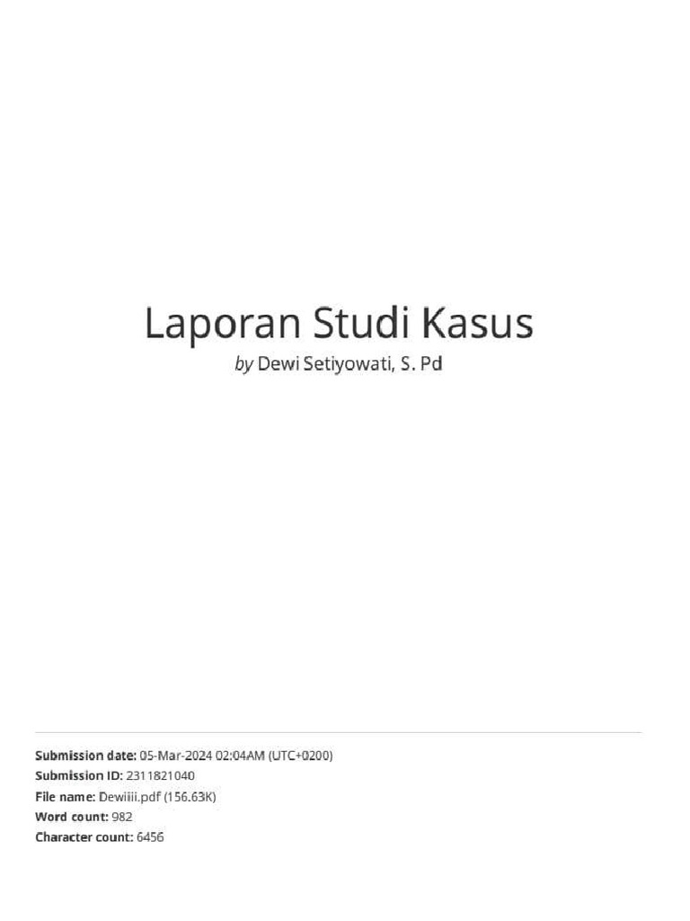 Studi Kasus Dewi Fix | PDF | Karier & Perkembangan