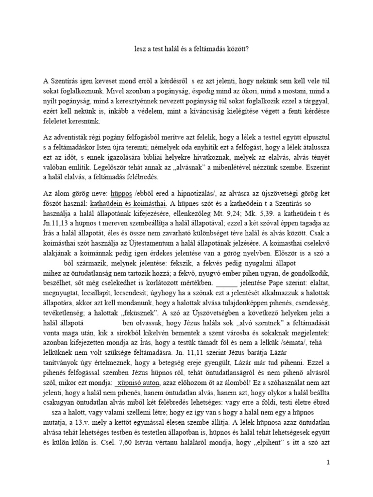 Mi Lesz a Testi Halal Es a Feltamadas Kozott Csia | PDF