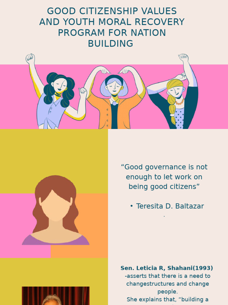 Good Citizenship Values Abnd Youth Moral Recovery Program For Nation ...