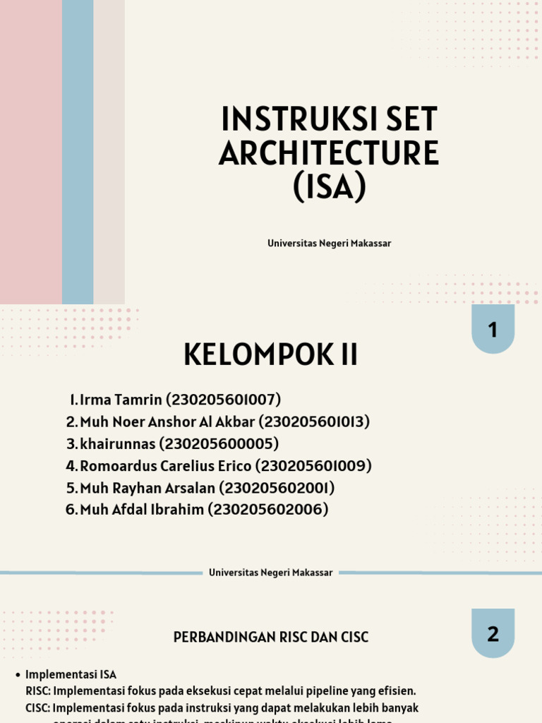Perbandingan RISC dan CISC dalam ISA | PDF
