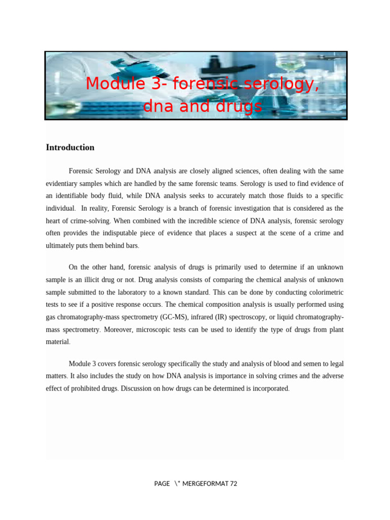 Forensic Serology & DNA Analysis | PDF | Polymerase Chain Reaction ...