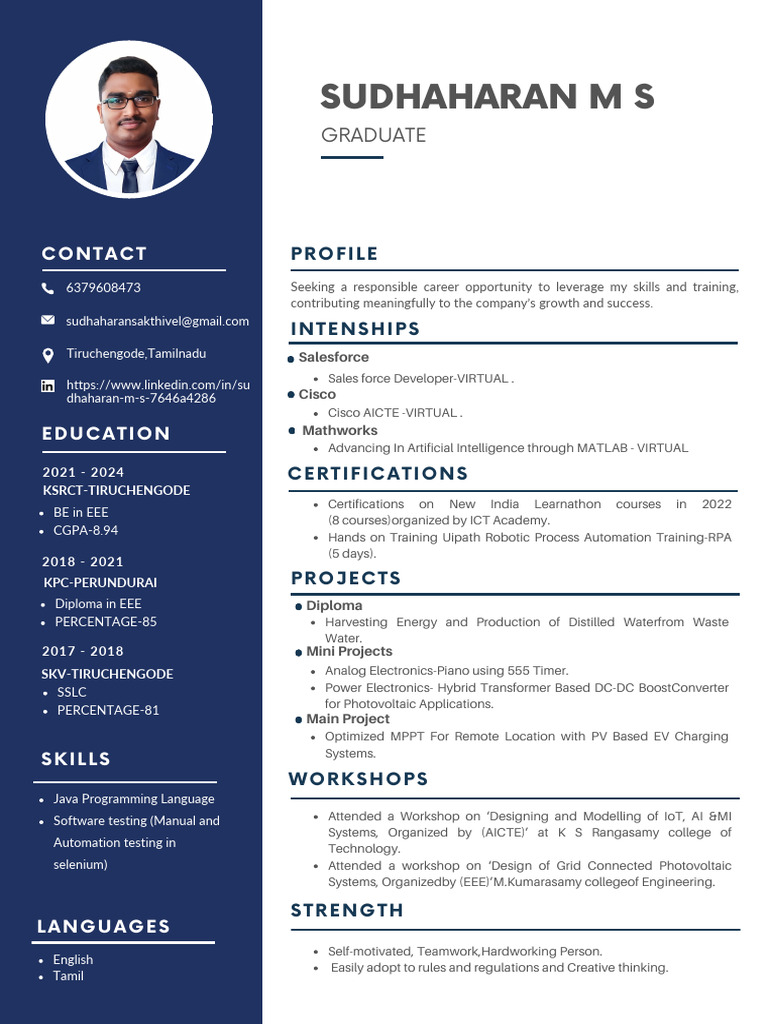 Blue Simple Professional CV Resume | PDF | Engineering | Computing