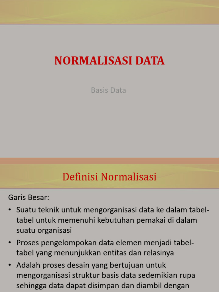 Normalisasi Data dan Anomali | PDF