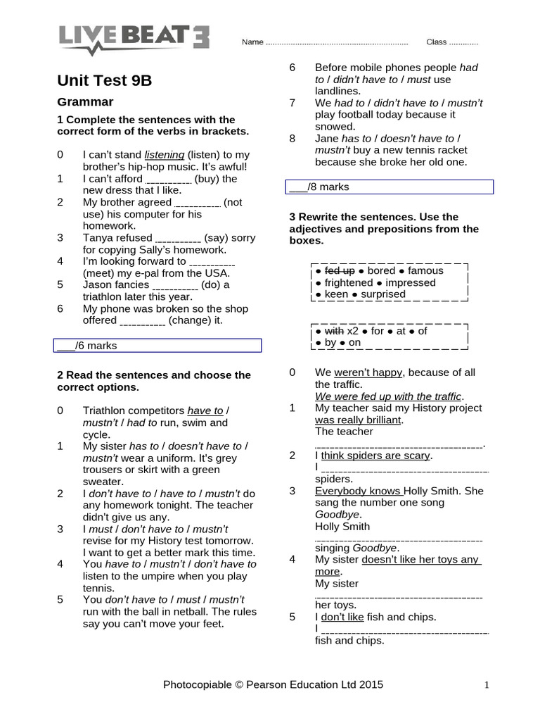 LB3 Unit Test 09B | PDF | Referee | Linguistic Morphology
