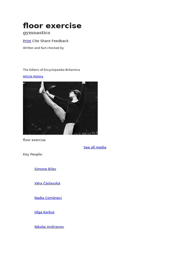 Floor Exercise | PDF