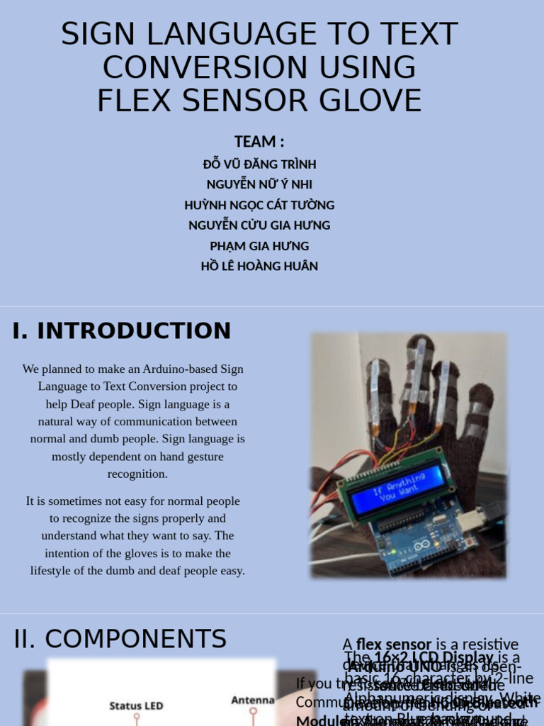 Sign Language To Text Conversion Using Flex Sensor | PDF | Arduino | Computing