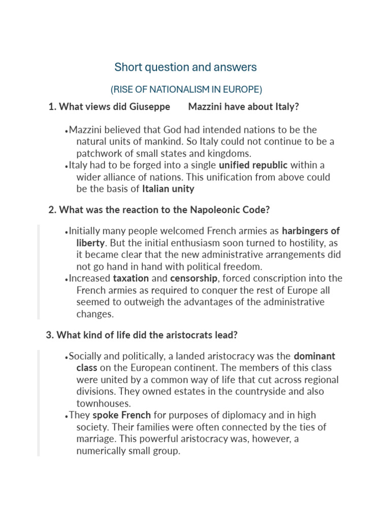 European Nationalism Q&A Guide | PDF | Balkans | Nationalism