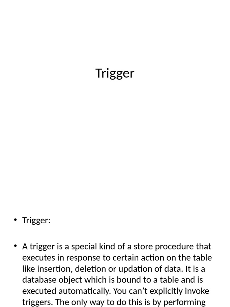 Trigger Pdf Data Computer Data