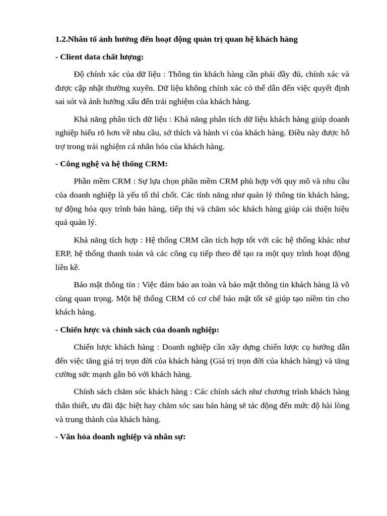 Chuong 1 - Mo Hinh CRM | PDF