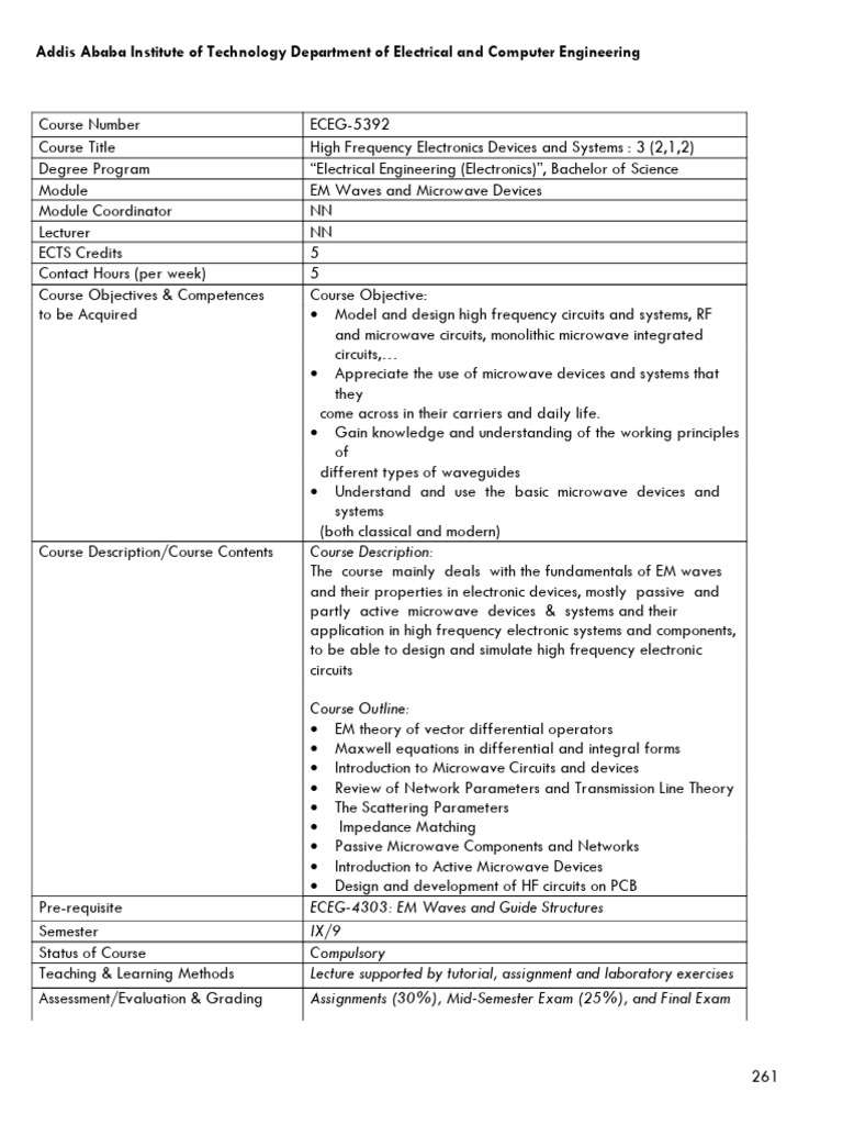 High Frequency Electronic Devices and Systems | PDF | Microwave ...