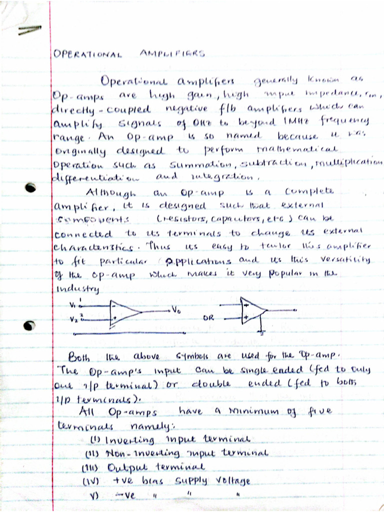 Operational Amplifiers | PDF