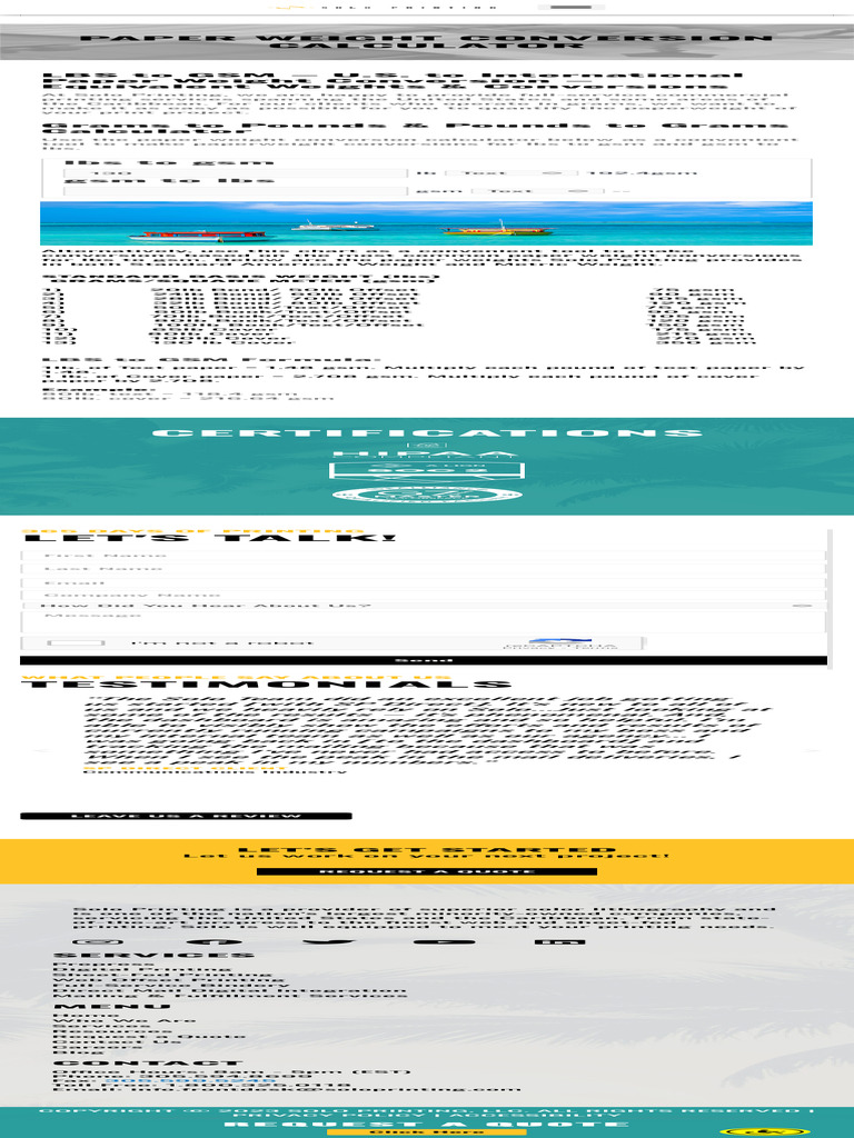 Paper Weight Conversions LBS To GSM Solo Printing | PDF | Pound (Mass)