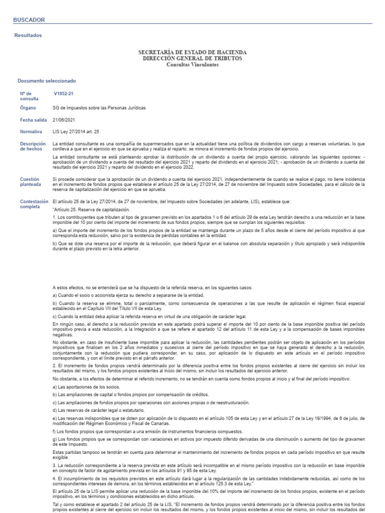Consultas De La D G Tributos Reserva Capitalizaci n2022 PDF
