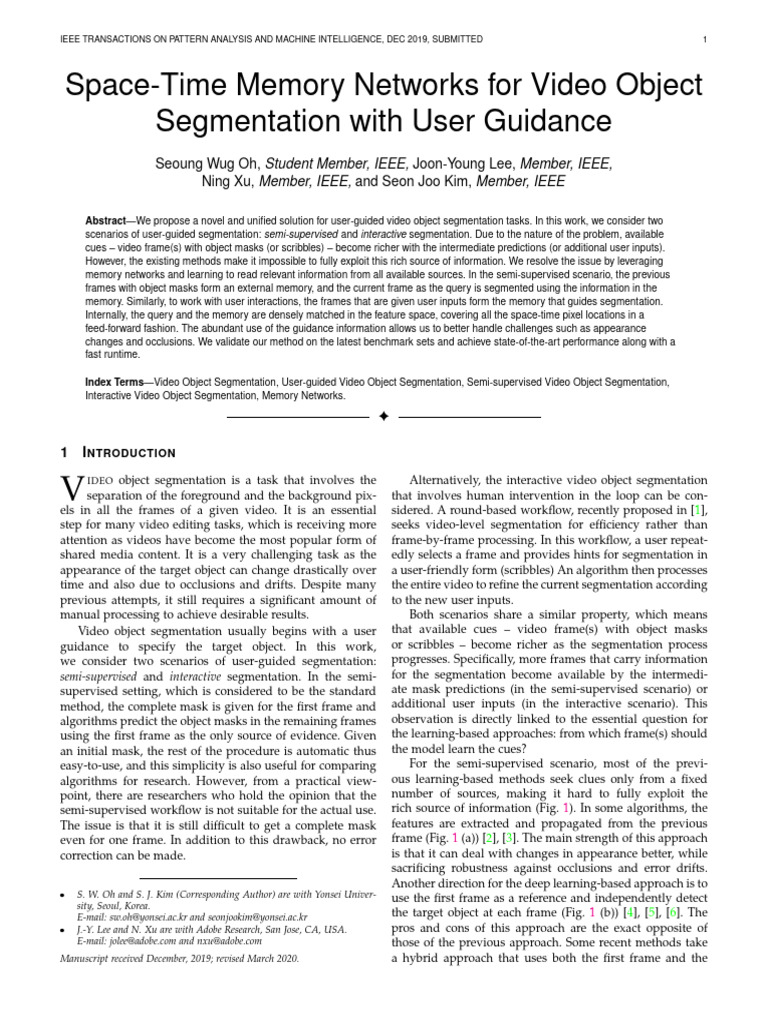 20 Tpami Space Time | PDF | Image Segmentation | Data Compression