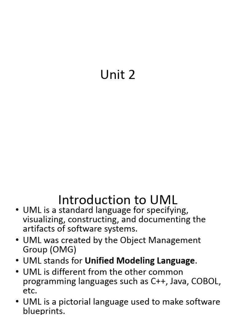 SE_Unit_2.pptx | PDF | Class (Computer Programming) | Unified Modeling Language