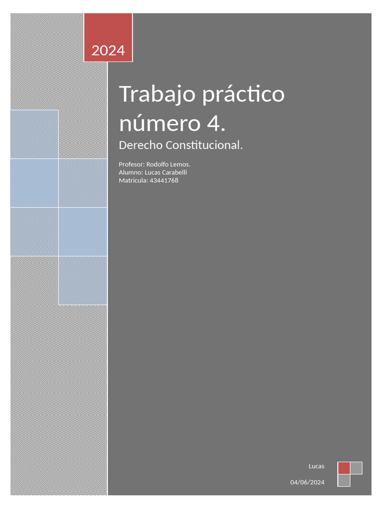 Trabajo Practico N4 Derecho Constitucional | PDF | Jurisdicción | Judicaturas