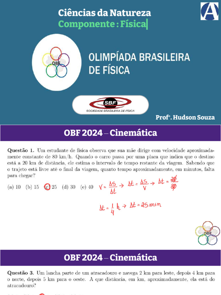 OBF 2024 Física (1) - 240621 - 170108 | PDF