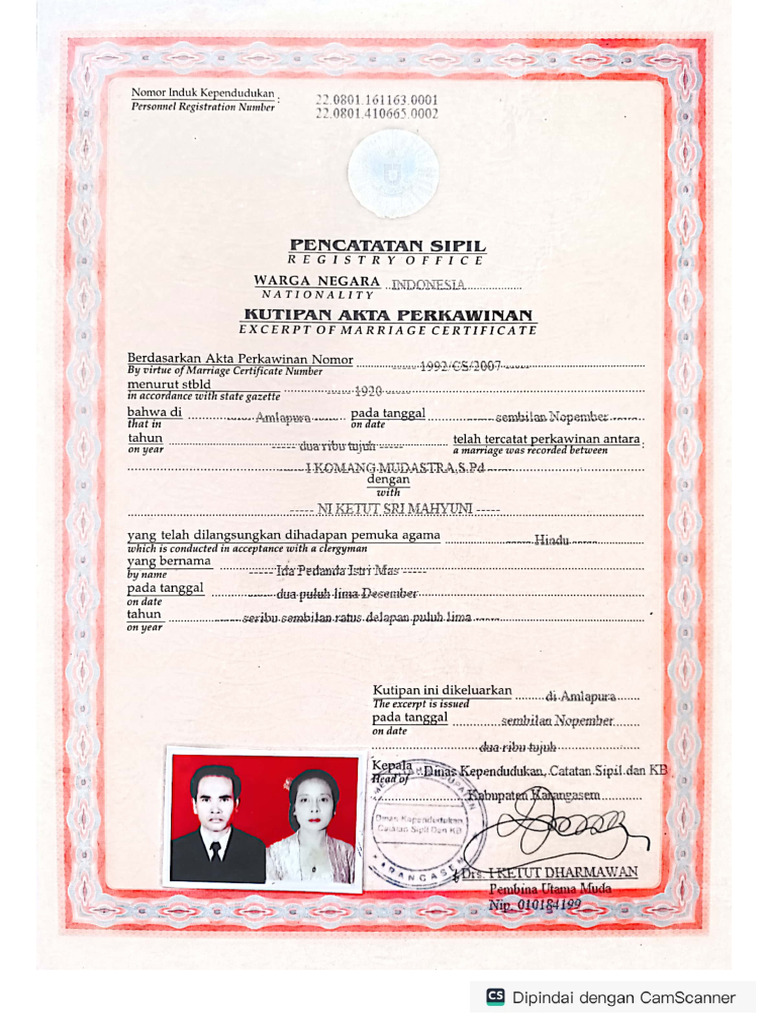 Akte Perkawinan | PDF