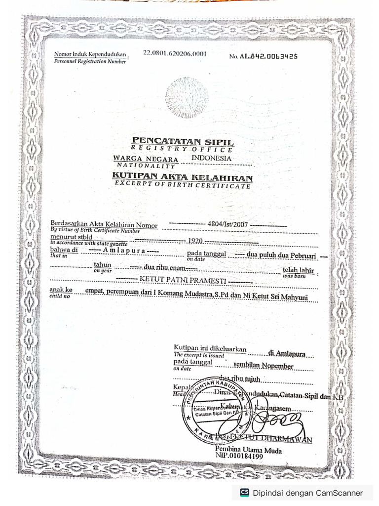 Akte Kel. Anak | PDF