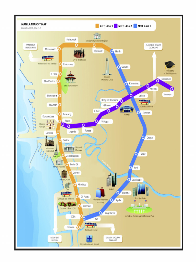 Manila Transportation Map | PDF