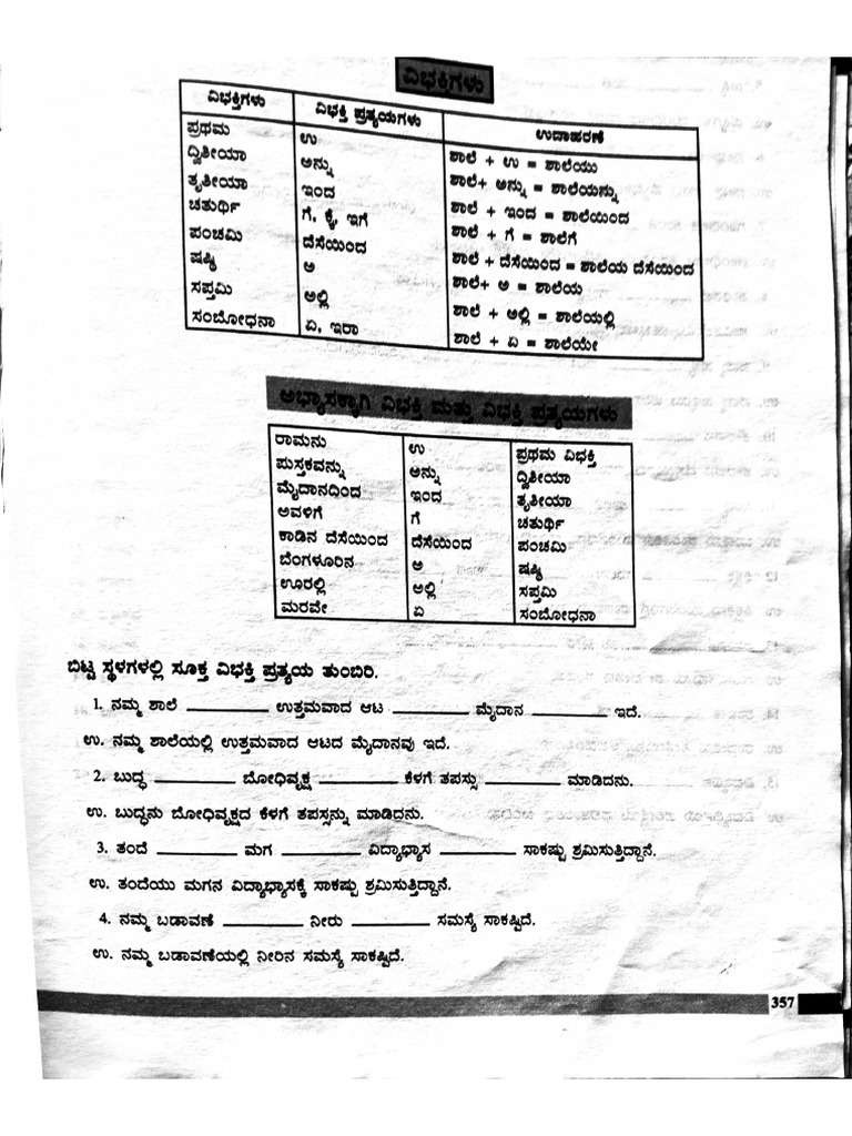 Vibhakti Prathaya | PDF