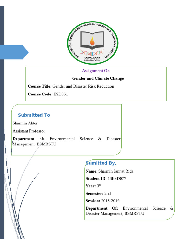 18ESD077 ..Sharmin Rida.. Gender | PDF | Human Rights | Economic Growth