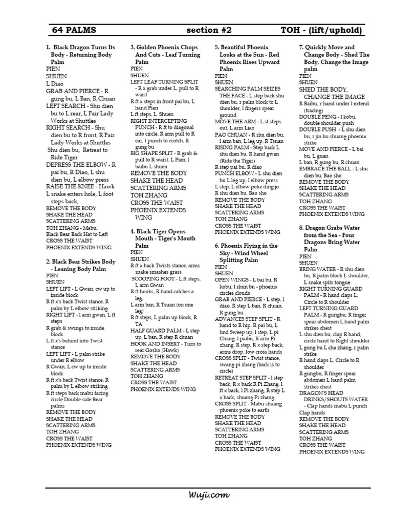 5 - Bagua 64 Palms Section 2 To | PDF