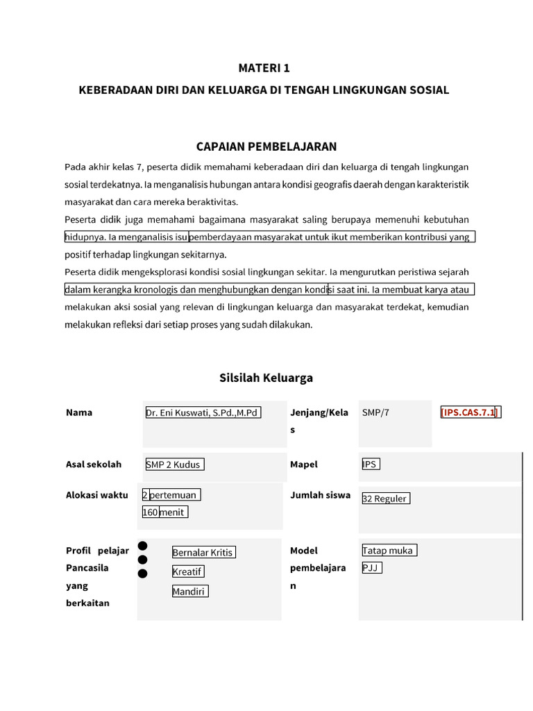 Fase D - TP 1.1 Silsilah Keluarga | PDF