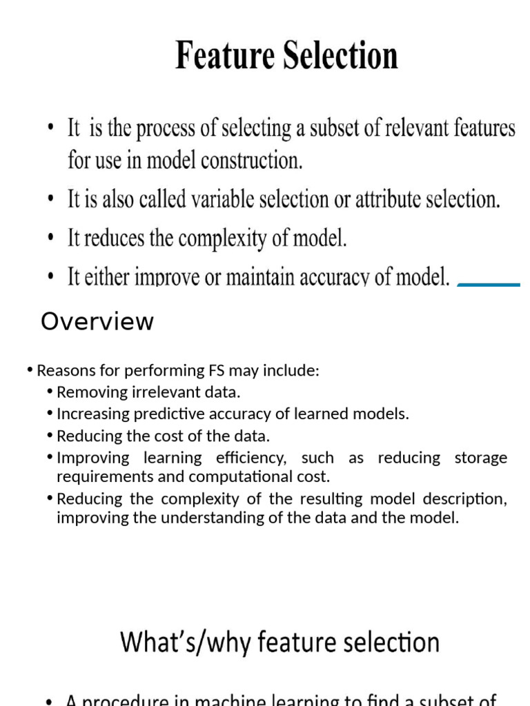 Feature Selection and Extraction | PDF | Principal Component Analysis | Algorithms