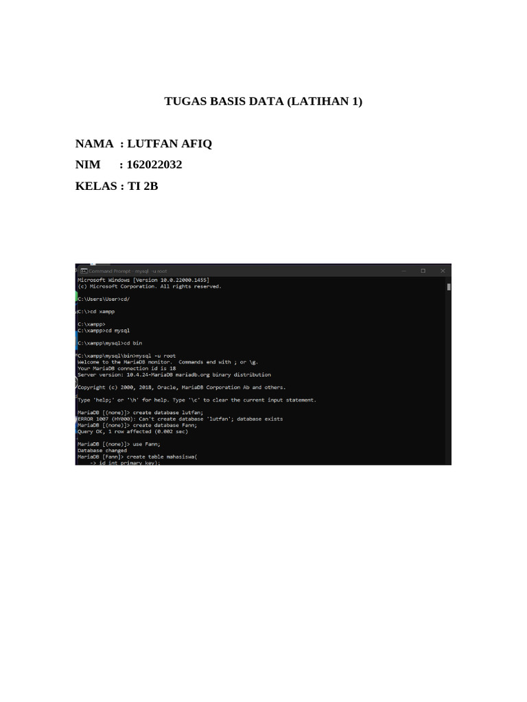 TUGAS BASIS DATA Lutfan | PDF