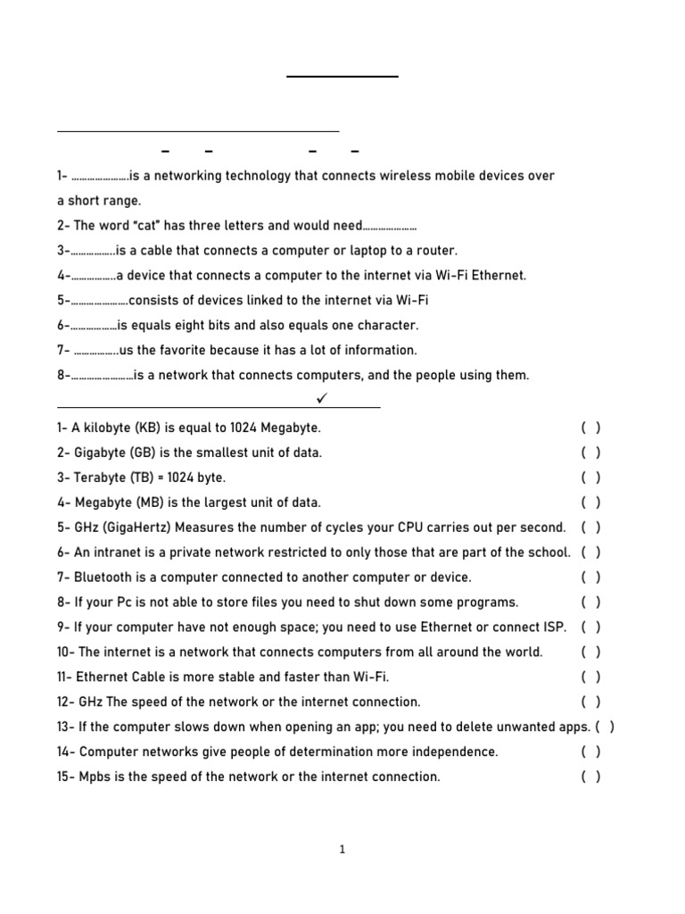 Q12661W (1) | PDF | Computer Network | Byte