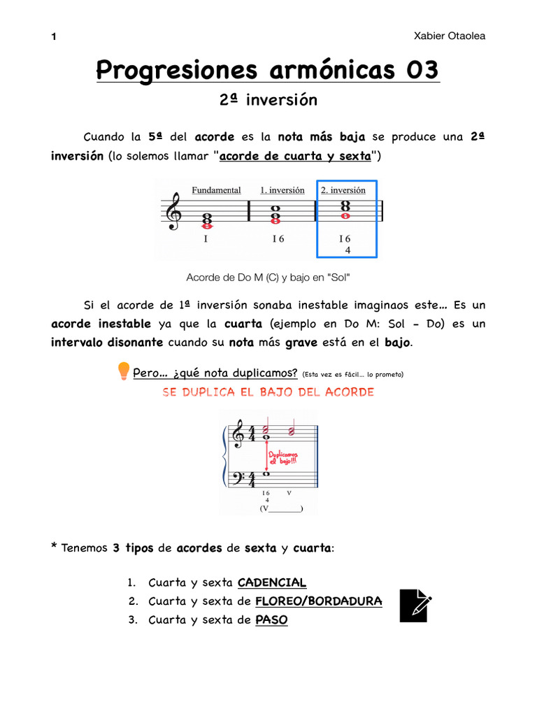 Progresiones Armónicas 03 | PDF | Acorde (Música) | Armonía